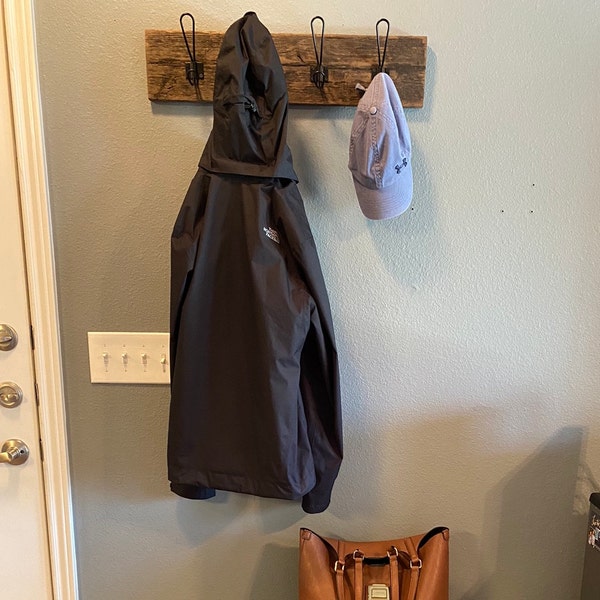 Reclaimed Barn Wood Coat Rack - Etsy