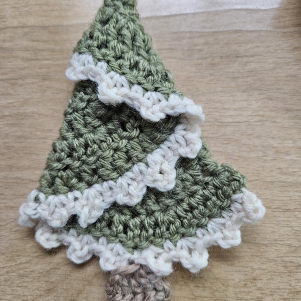 Crochet Pattern- 3 SIZES -20 Minutes-snowy Christmas Tree Crochet ...