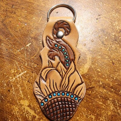 Western Boot With Spur Shape Design Floral Carving Leather - Etsy