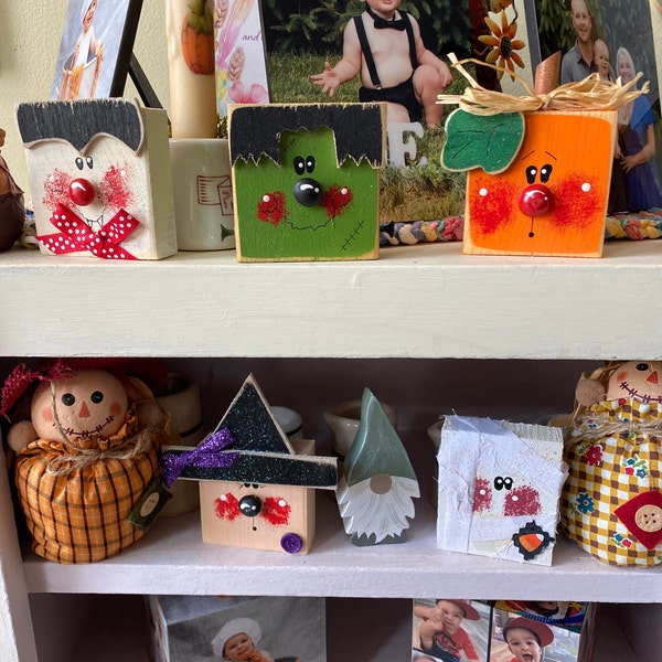 Halloween Block Heads - Etsy