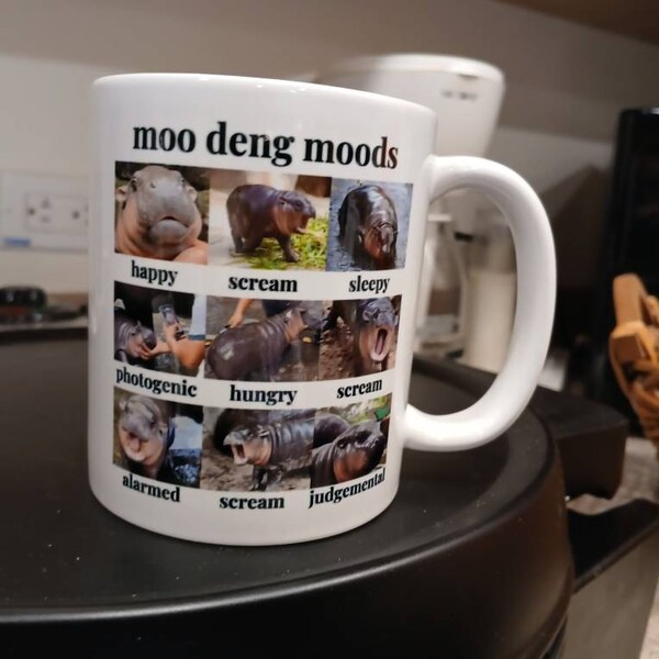 Moo Deng Mug, Moo Deng Hippo, Moodeng Hippo, I Heart Moo Deng, Moo Deng ...