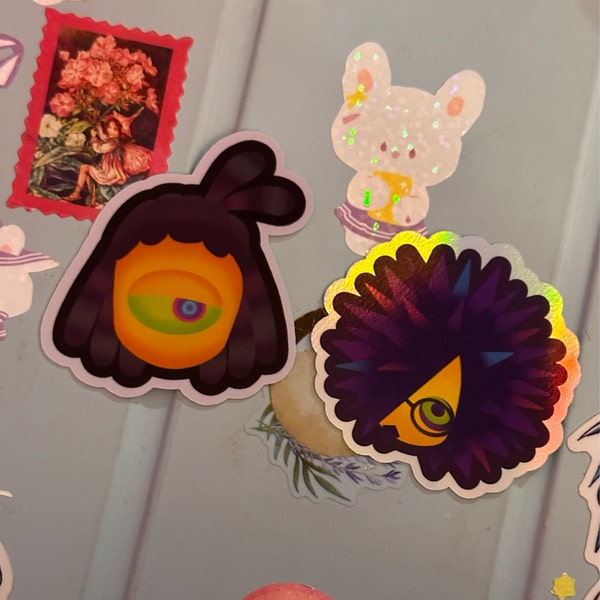Splatoon Inspired Fan-art Badge Stickers + HOLOGRAPHIC -idols, Shops - Etsy