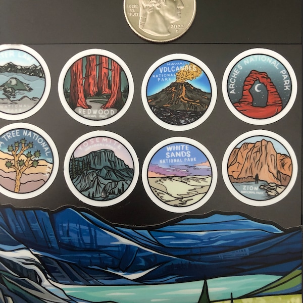 National Park Sticker Set All 63 Parks Waterproof Vinyl Decals for ...