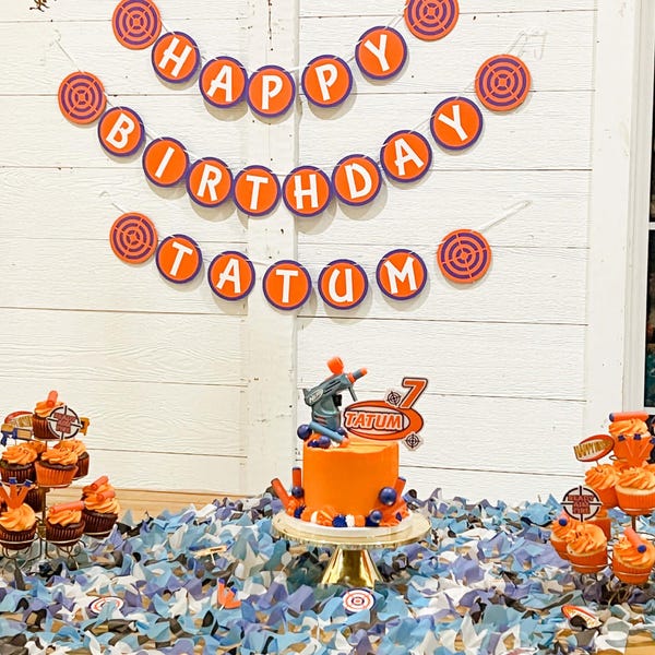 Nerf Birthday Banner, Target Theme Party - Etsy