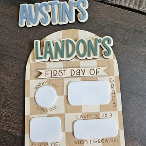 Checkered Retro Baby Birth Stats Board, Baby Name Announcement, Birth ...