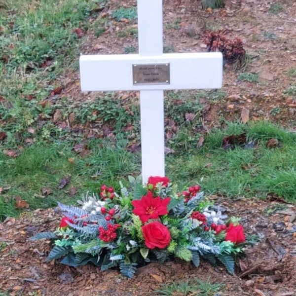 Round Grave Flowers Funeral Tributes, Artificial Grave Flowers, Silk ...