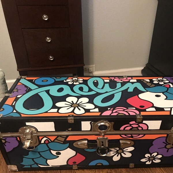 Handpainted Custom Camp Trunk - Etsy