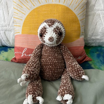 Winston the Sloth Low Sew Crochet Pattern / Amigurumi PDF File - Etsy