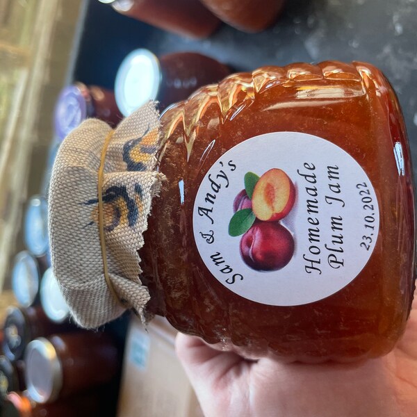15x51mm Round Jam, Chutney or Preserve Labels. State Your Fruit/veg ...