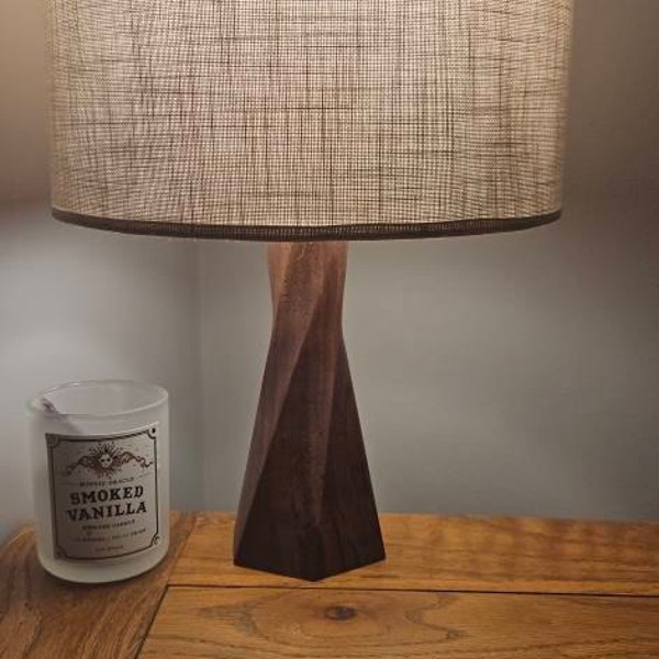 Table Lamp DISTORTION | Wood Table Lamp | Bedside Lamp | Wooden Lamp ...