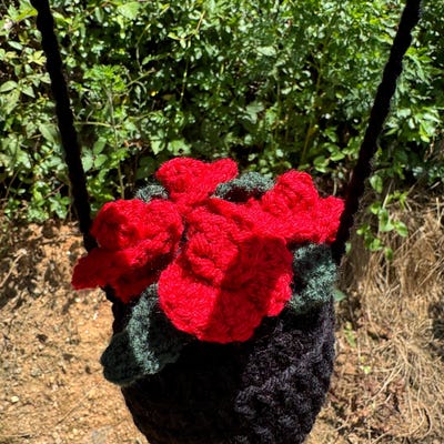 PDF Pattern Crochet Rose Mirror Dangle - Etsy