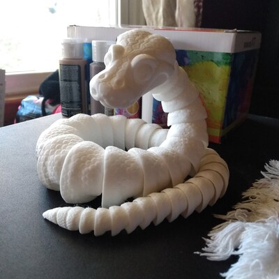 Ball Python Snake Digital .STL File for 3dprinting, Articulated Fidget ...