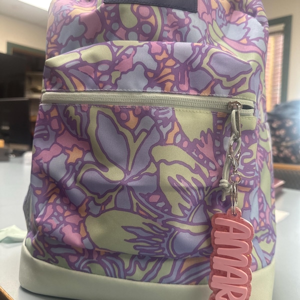 Personalized Keychain/ Acrylic Keychain / Diaper Bag Tag/ Lunch Box Tag ...