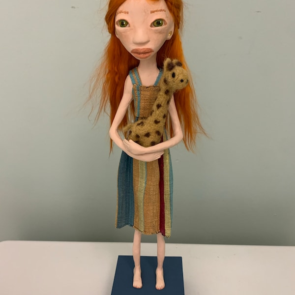 OOAK Art Doll, Sculpted Paper Clay Art Doll, Handmade Doll, Ginger Suri ...