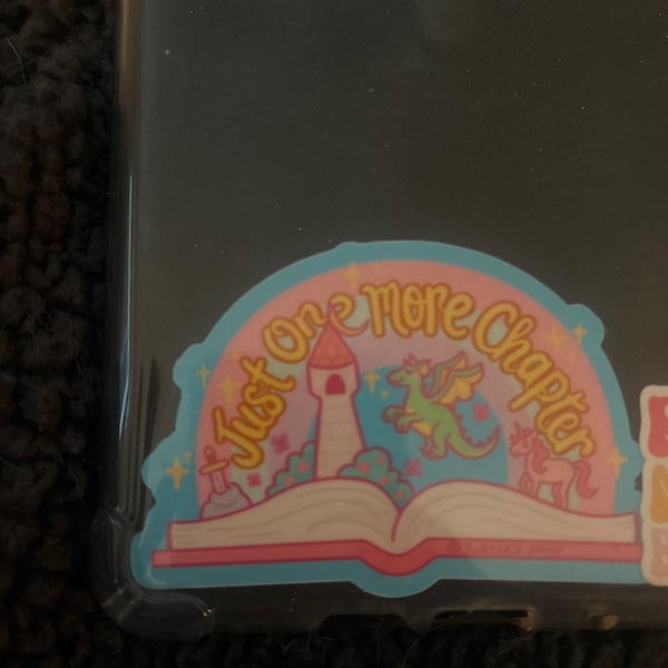 Just One More Chapter, Book Lover Sticker, Reading Sticker, Sticker for ...
