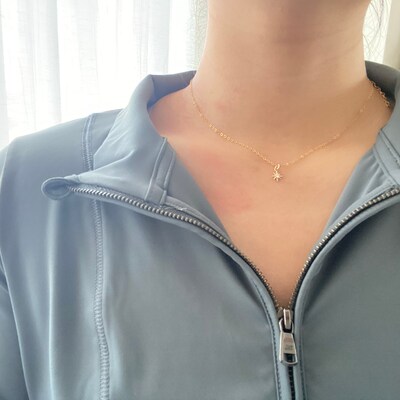 Dainty Sunflower Necklace / Gold Sunflower Necklace / Silver Flower ...