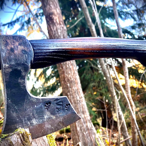 Forged Handmade Viking Style Steel Sickle Blade Blank Axe Head Throwing ...