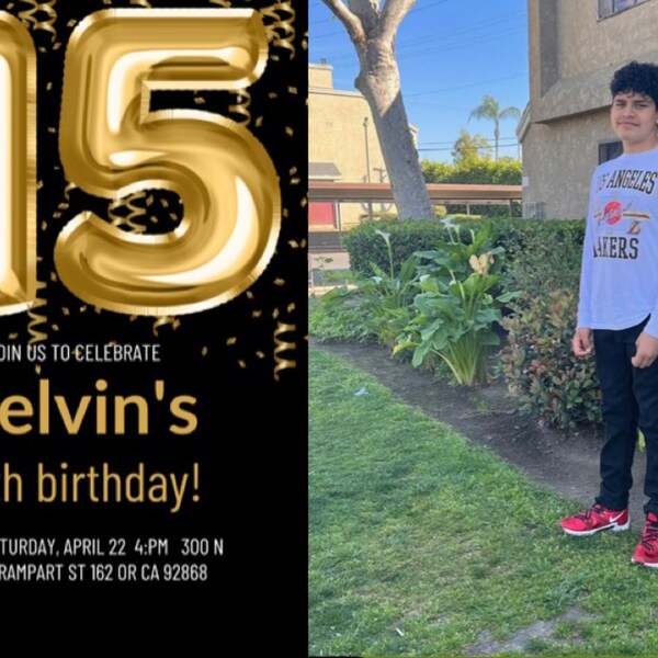 INSTANT Editable Fiver Party Enclosure Card Birthday Party Insert Card ...