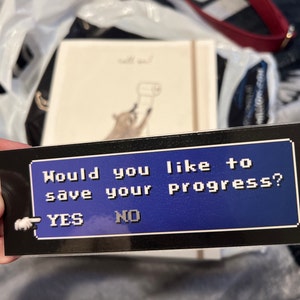 Final Fantasy Bookmark would You Like to Save Your - Etsy