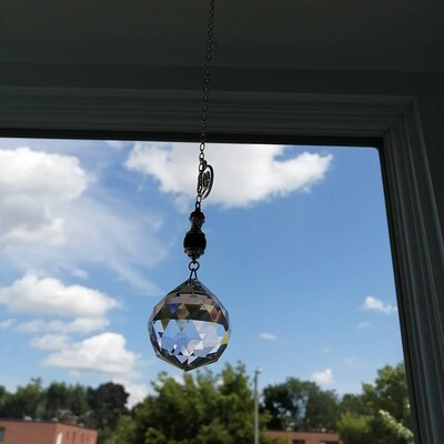 Large Window Crystal, Choice of Gemstone, Suncatcher, Feng Shui Crystal ...