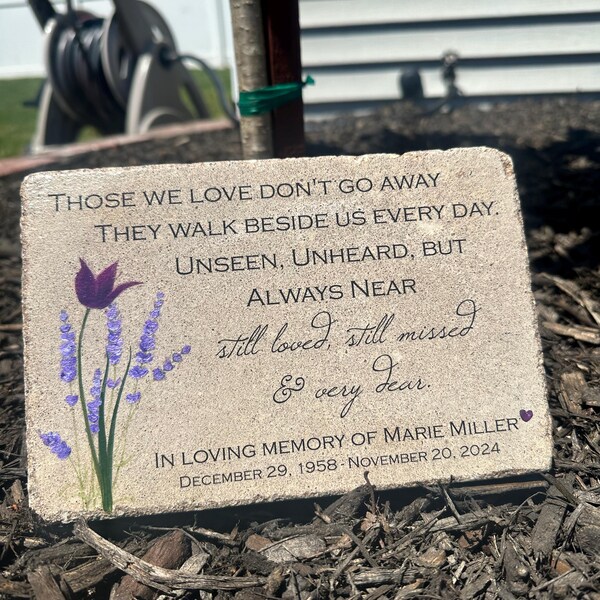 Personalized Memorial Gift. 6x9 Tumbled (concrete) Paver. Remembrance ...