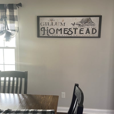 Homestead Farmhouse Sign Home Decor Family Farm Sign Industrial Print ...