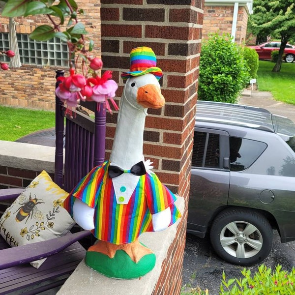 Rainbow LGBTQ+ Pride Tuxedo W/ Top Hat for 23-28 Inch (large) Concrete ...
