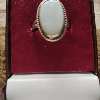 Natural Australian Opal Red Fire Stone Ring 925 Solid Sterling Silver ...