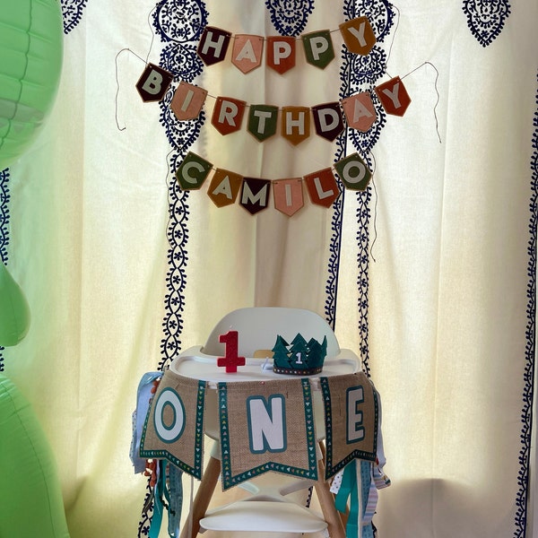 Boho Felt Happy Birthday Banner, Birthday Felt Banner, Boho Happy ...