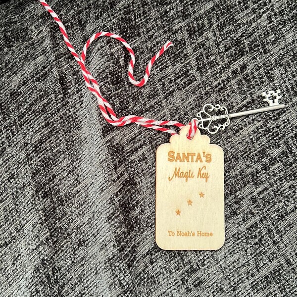 Santa Magic Key With Engraved Tag for Father Christmas Believers! - Etsy