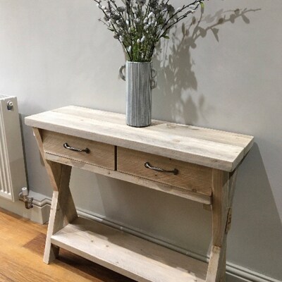 Farmhouse Console Table, Rustic Console Table, X Leg Entryway Table ...