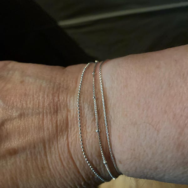 CANEO 100% 925 Sterling Silver Double Layer Bracelet Silver Bracelet ...