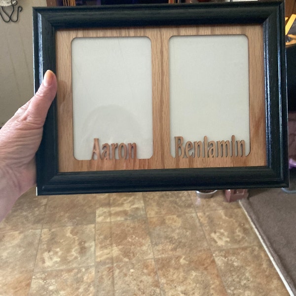 Personalized Two Name School Picture Frame 5x7 - Etsy