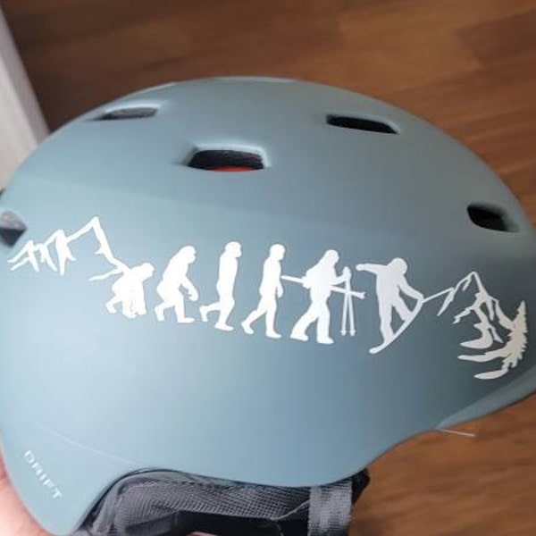 Silver Ski Evolution Sticker - Etsy