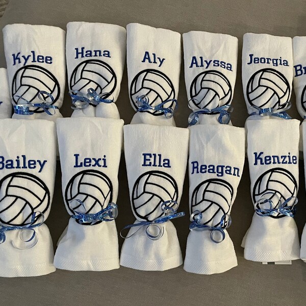 Personalized Volleyball Towel With Custom Embroidery Included ...