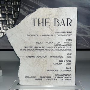 Faux Stone Wedding Welcome Sign With Standoffs minimalist Modern ...