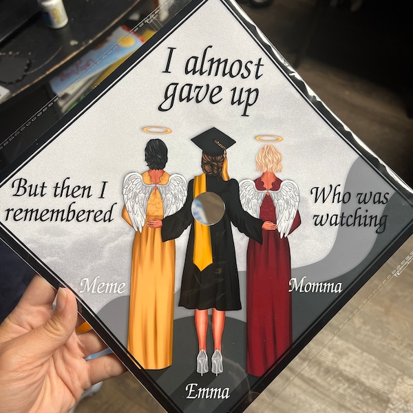 Custom Memorial Cap Decoration, Personalized Memories Graduation Cap ...