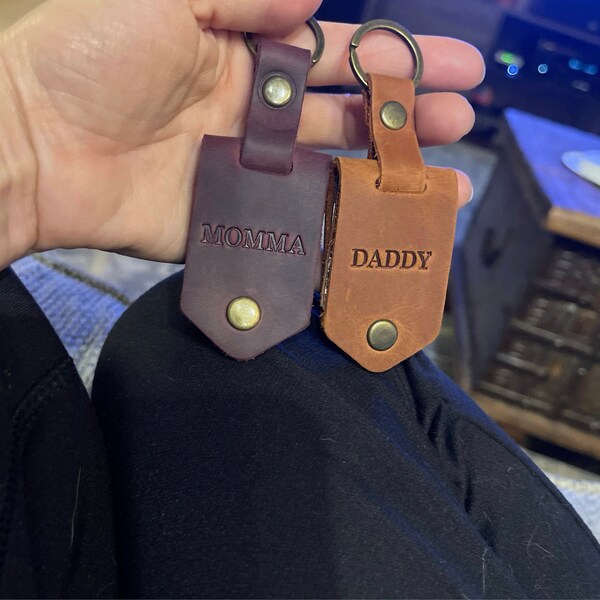 Man Accessory Leather Keychain With Photo, Personalized Gifts for Him ...