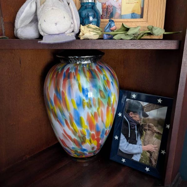 Double Adult Solid Oak Plain Urn/casket for Burial/cremation. Free ...
