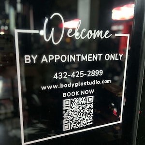 Custom QR Code Sticker for Window, Wall, Car Vinyl Decal for Business ...