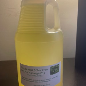 Peppermint & Tea Tree Massage Oil/hair Oil BLEND (100% Natural) 1/2 ...