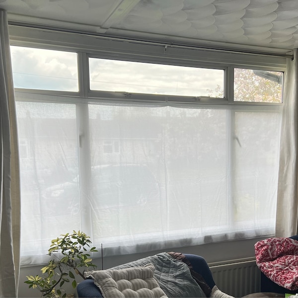 Cotton Muslin Blind, Flat Curtain, Egyptian Cotton, Max Length 120cm - Etsy