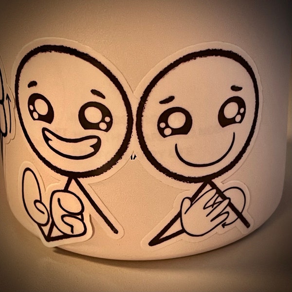 ASL family Stitch Sign Sticker - Etsy