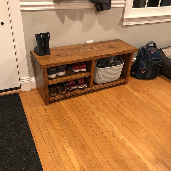 Entryway Shoe\boot Rack and Bench With Removal Shelf - Etsy