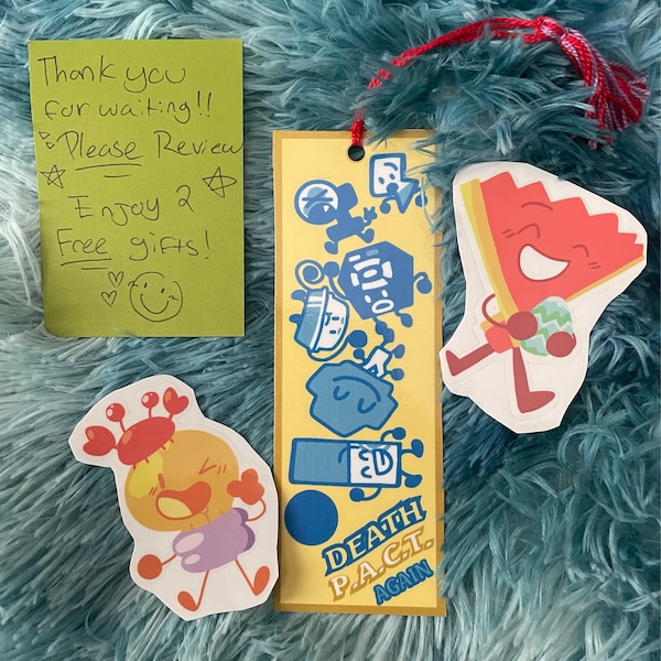 Death P.A.C.T. Bfdi Bookmarker - Object Show BFDIA BFB TPOT Battle for ...