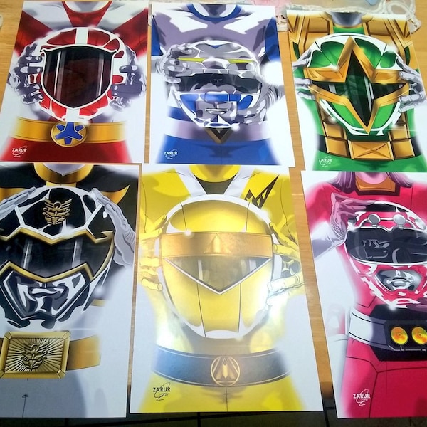 MMPR Season 2 Silhouette Poster (11x17) - Etsy