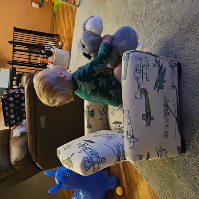 Personalized Child's Upholstered Rocking Chair / Chair Pink Flamingos ...