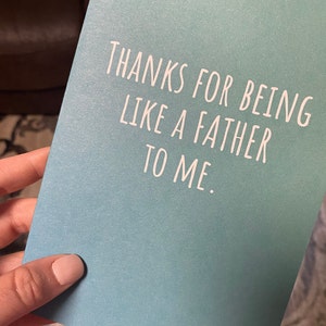 Thanks for Being Like a Father to Me Father's Day or Birthday Card - Etsy