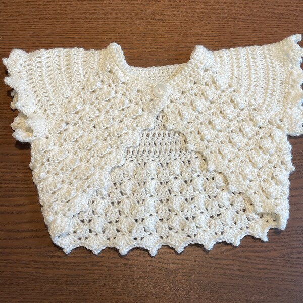 Crochet PATTERN - Like a Cloud Shrug - Cardigan (sizes Baby up to 6 ...