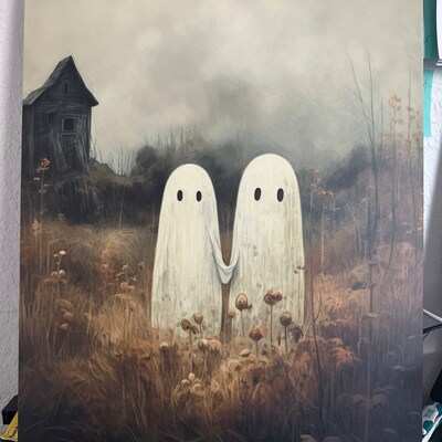 Ghosts Art Print PRINTED & SHIPPED Fine Art Print Halloween Art ...